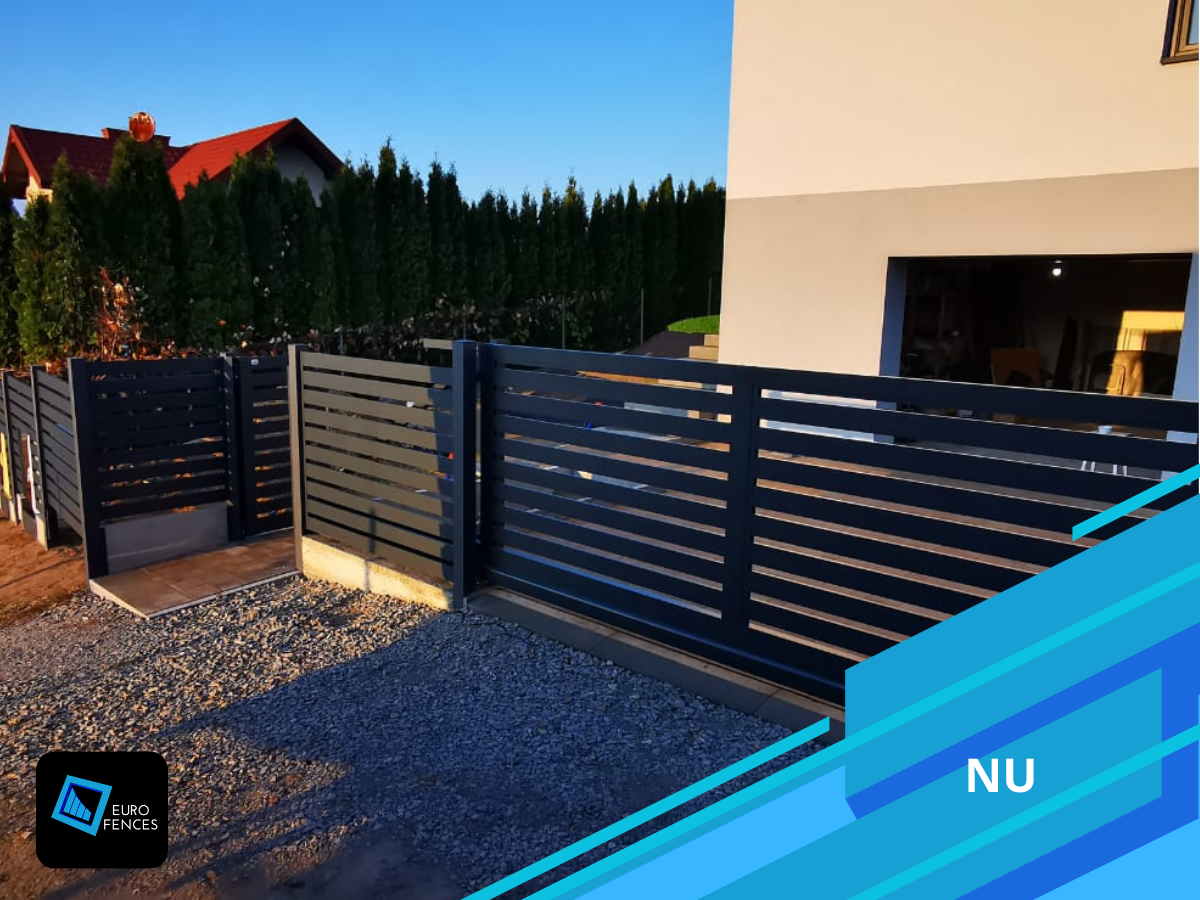 Nowoczesne ogrodzenie aluminiowe Euro Fences - model NU